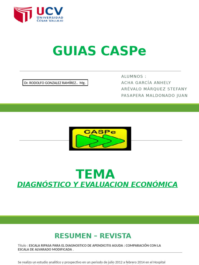 Exposición Guias Caspe | PDF | Diagnostico medico | Examen físico