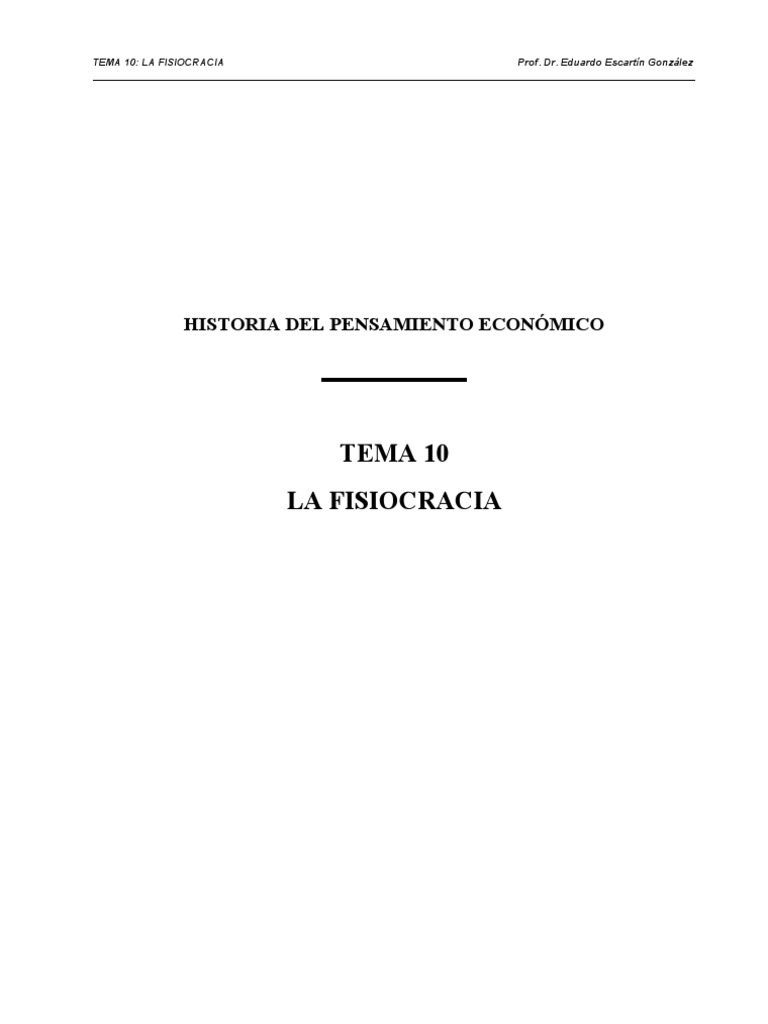 Fisiocracia: Orígenes y Principios Económicos | PDF | Riqueza | Agricultura