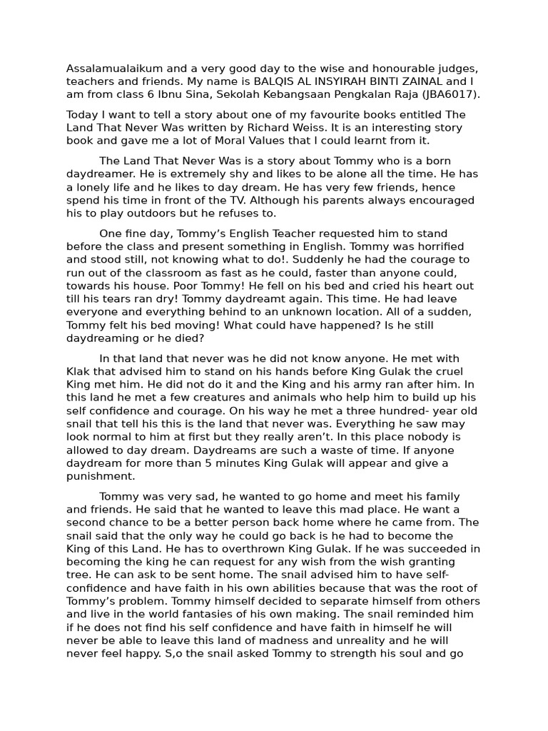 Tommy's Journey to Self-Confidence | PDF