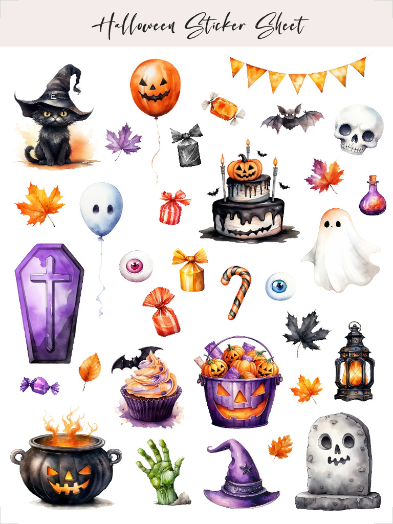 Halloween Sticker Sheet | PDF