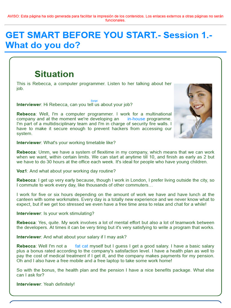 Ing-01 Ses-1 What Do You Do | PDF | Stress (Linguistics) | Grammar