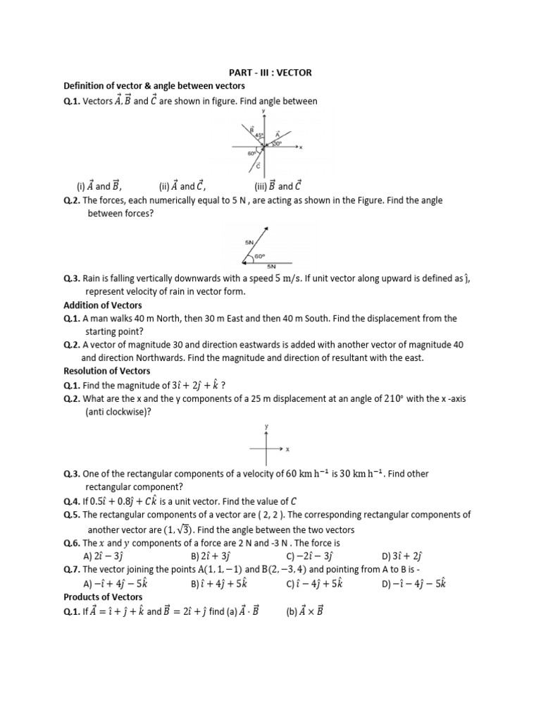Vector Analysis and Displacement Calculations | PDF | Acceleration ...