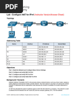Configure IPv4 NAT in Cisco Lab | PDF | Ip Address | Network Switch