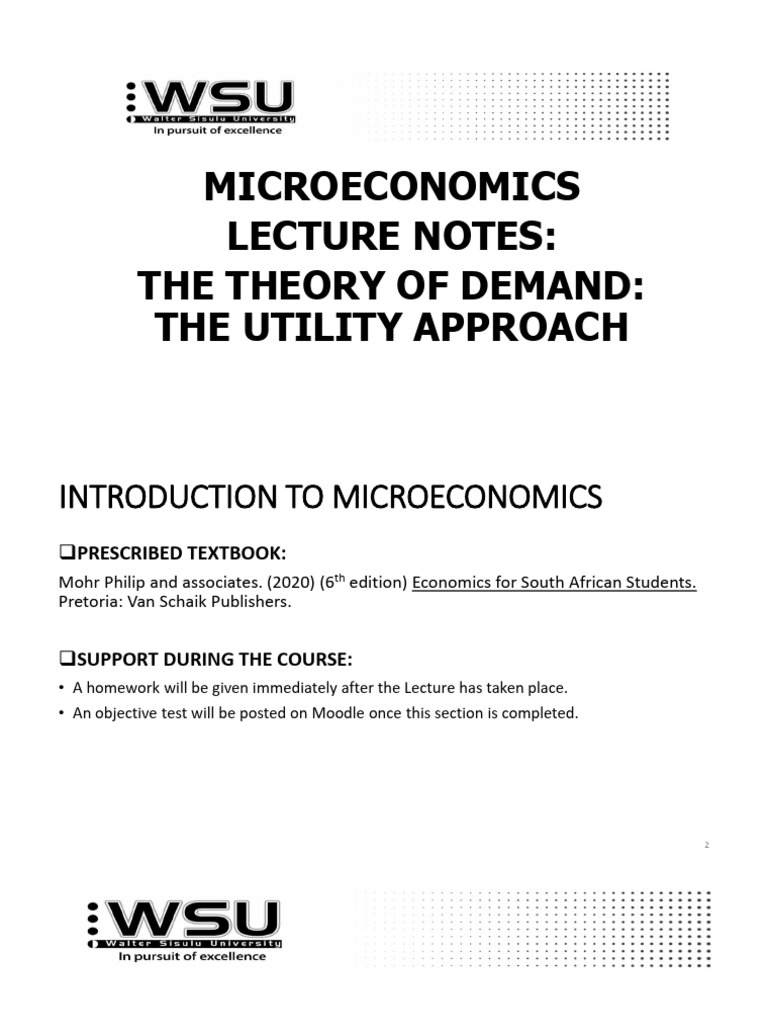 Demand Theory: Utility Approach Explained | PDF | Utility | Marginal ...