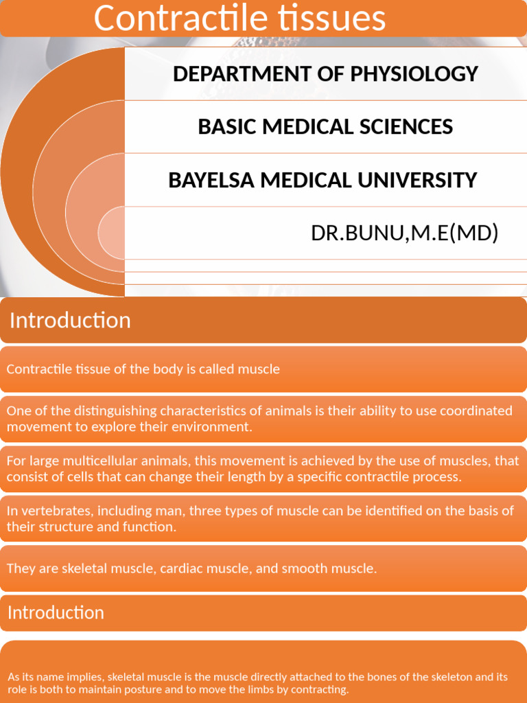 Overview of Contractile Tissues | PDF