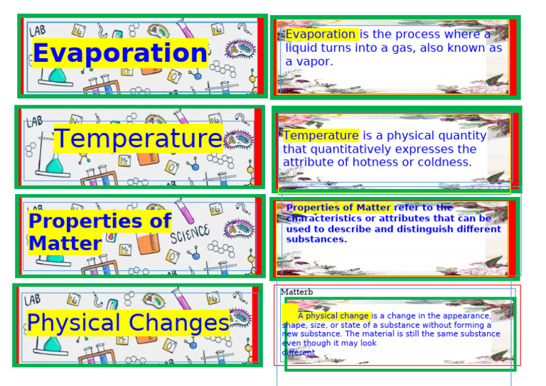 Science Key Words Lay Out 2 | PDF