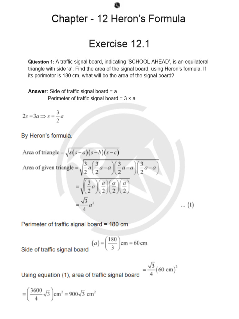 Heron's Formula | PDF