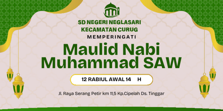 Spanduk Maulid Nabi Muhammad SAW Banner - 20240910 - 091756 - 0000 | PDF