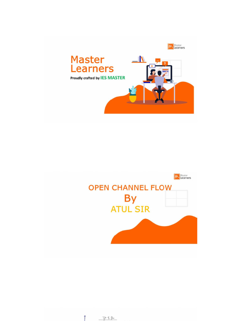 Open Channel Flow - Day-1-Open Channel Flow-Lec-1 Note | PDF