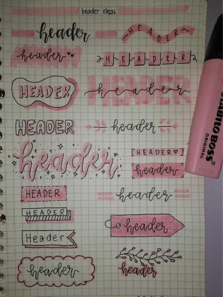 Header Ideas - #Lettering #Fonts #Handwriting | PDF
