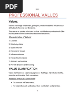 Core Values of Professional Nurse | PDF | Nursing | Altruism