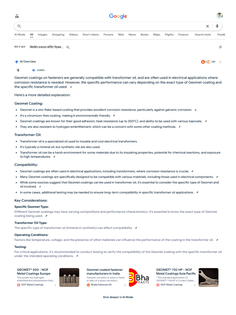 Geomet Fastener Coating Reaction in Transformer Oil - Google Search-1 | PDF | Corrosion ...