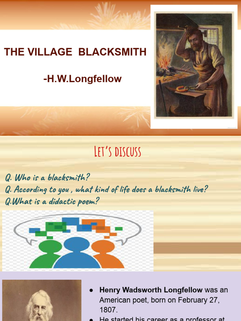 Insights from "The Village Blacksmith" | PDF | Forge | Blacksmith
