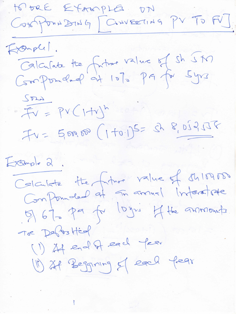 Lec 1.1more Examples On Compounding | PDF