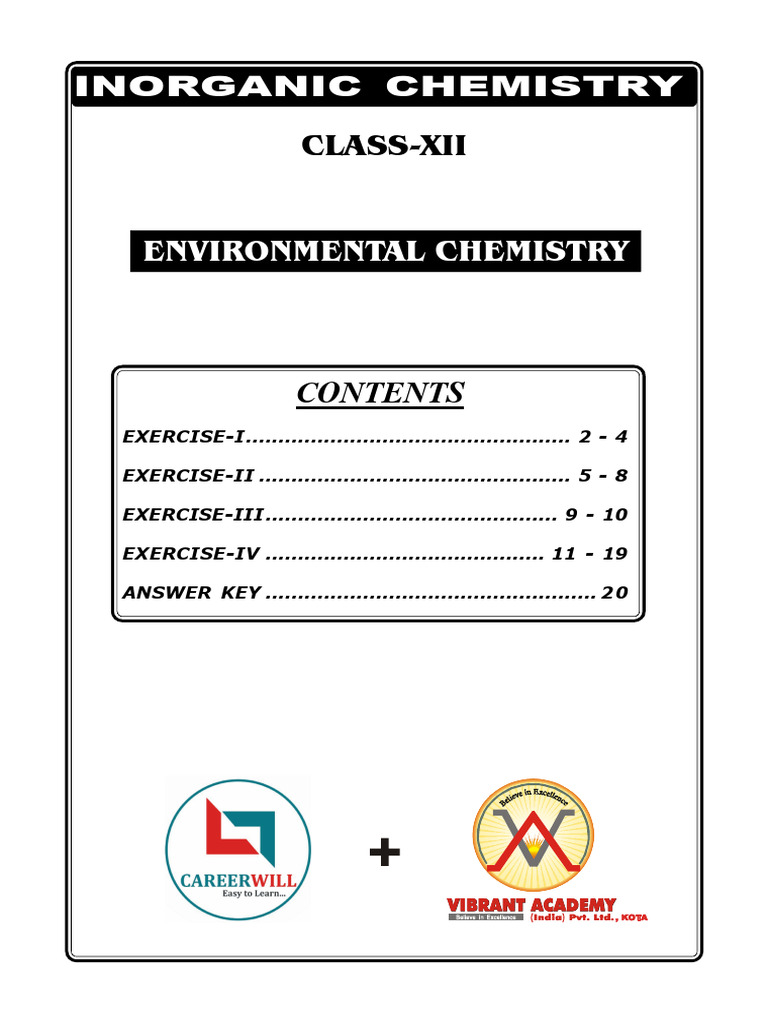 Sheet - 01 - Environmental Chemistry | PDF | Ozone | Water Pollution