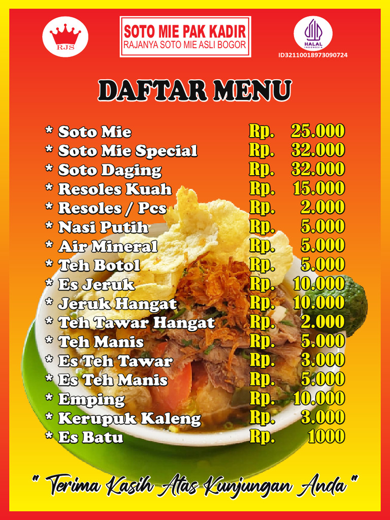 Menu Dinding Bawah Kiri | PDF