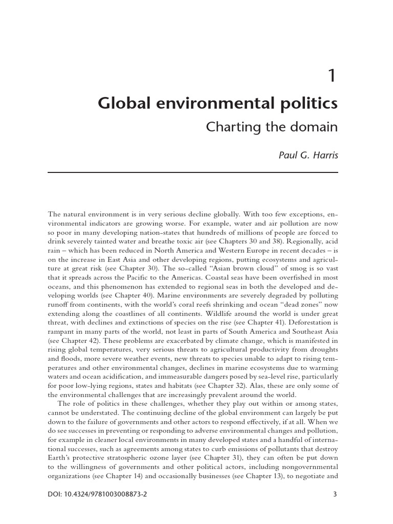 Harris - Global Environmental Politics - Charting The Domain - C-1 ...