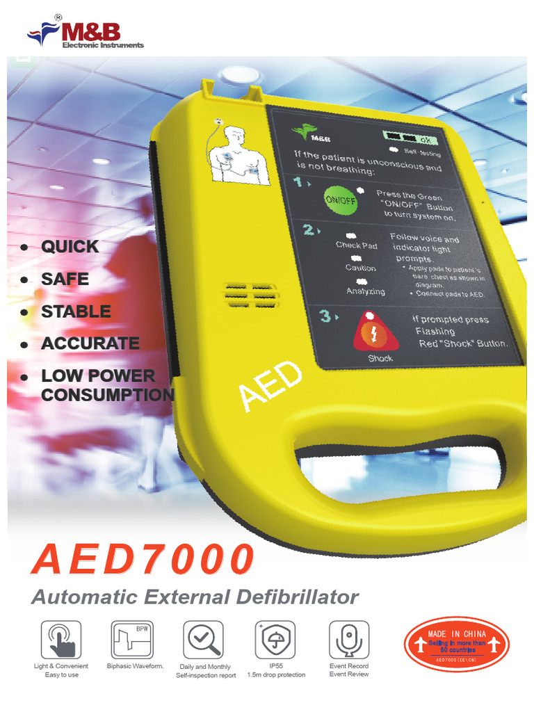 3.factory Brochure AED7000 Automated External Defibrillator | PDF | Electricity | Electrical ...
