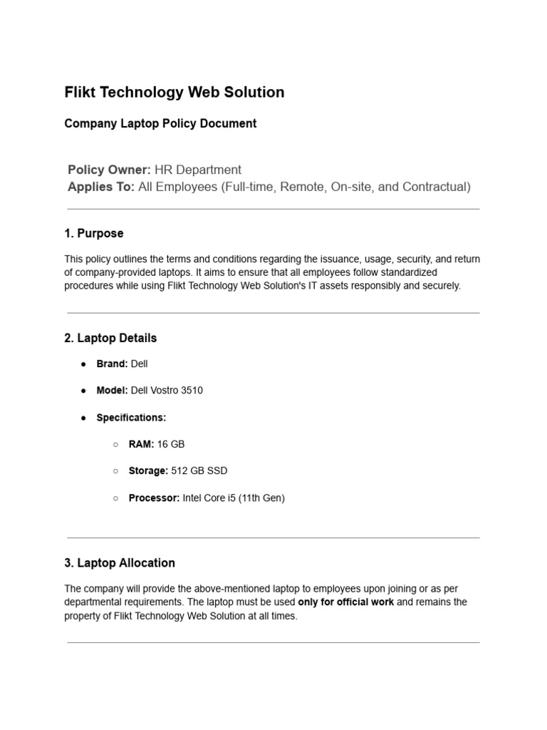 Flikt Technology Web Solution | PDF | Laptop | Computer Hardware