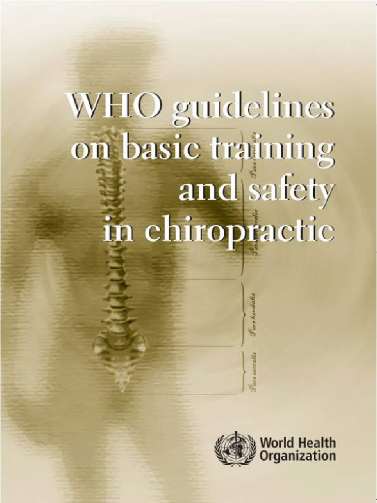 WHO Guidelines for Chiropractic Training | PDF | Chiropractic | Health Care