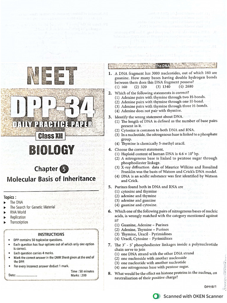 Dpp Molecular 2026 | PDF