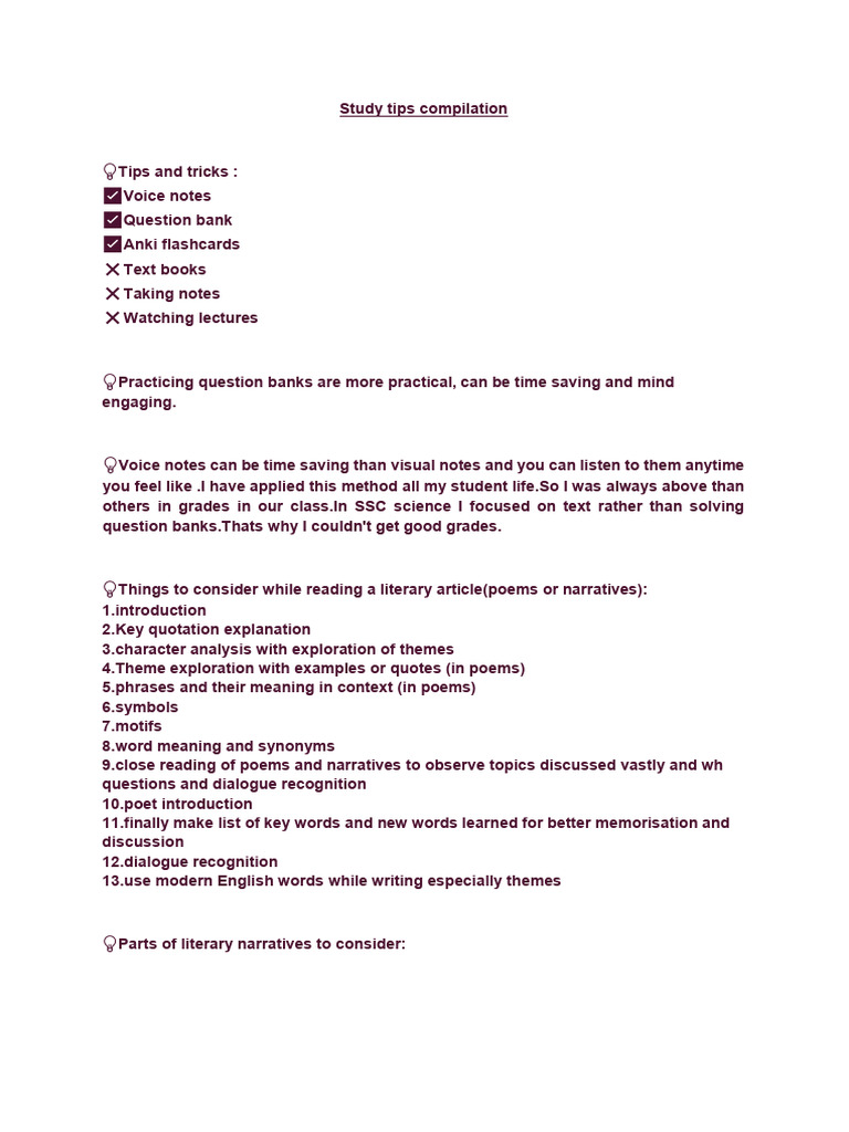 Effective Study Tips for Academic Success | PDF