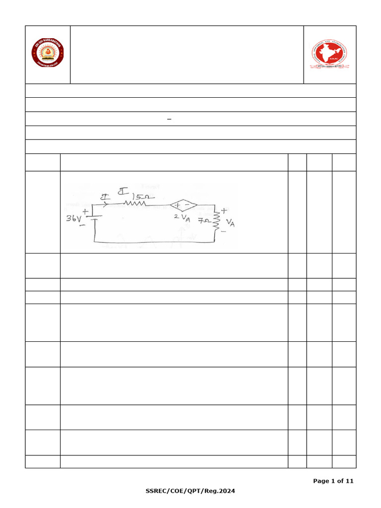 Be3251-Beee QB | PDF | Electrical Network | Bipolar Junction Transistor