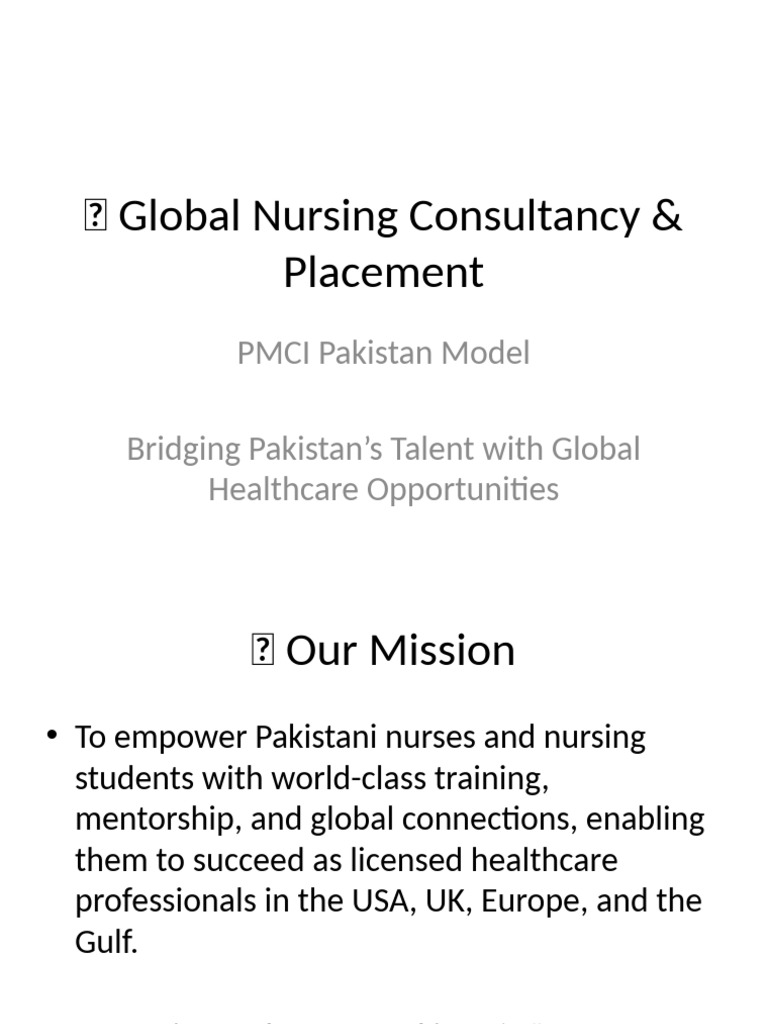 PMCI Global Nursing Model Final | PDF | Health Care