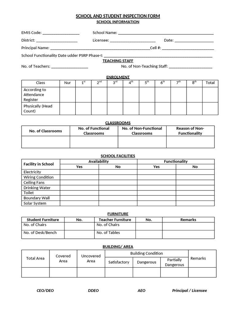 Monitoring Proforma (DEA) | PDF