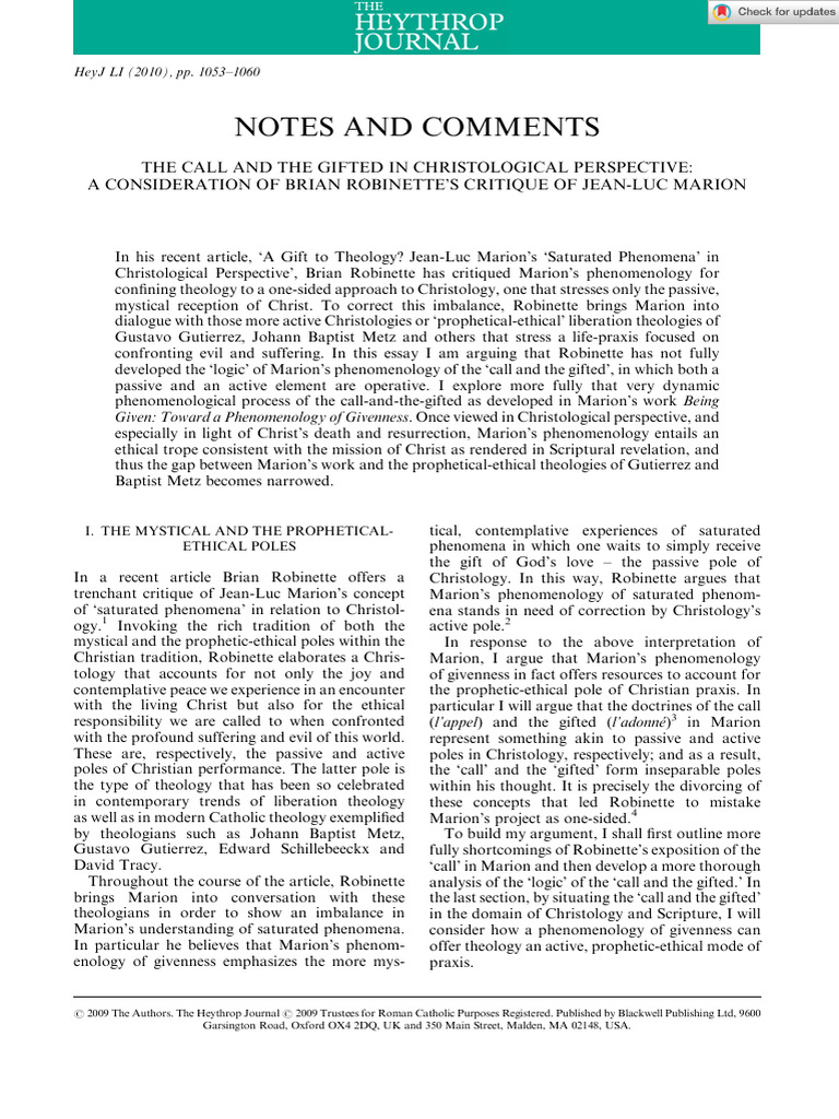 The Heythrop Journal - 2009 - RIVERA - THE CALL AND THE GIFTED IN ...