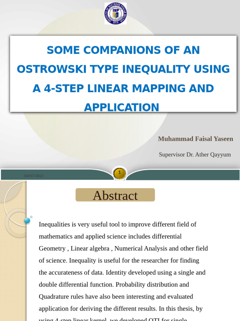 Ostrowski Inequality and 4-Step Mapping | PDF | Mathematics ...