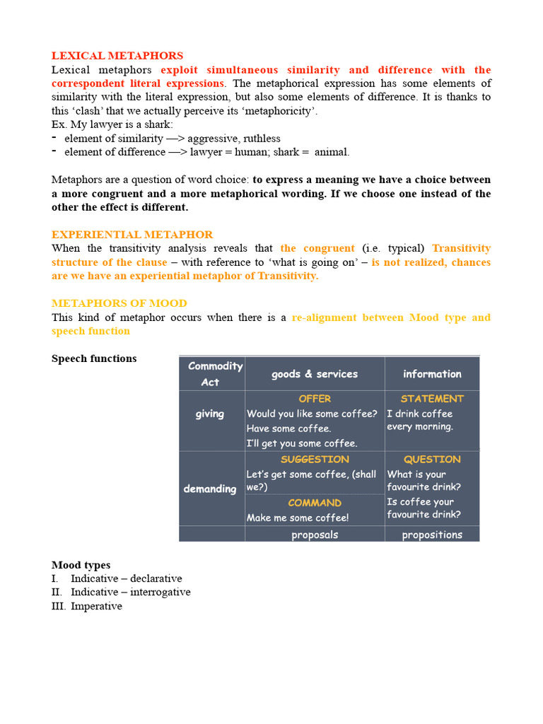 Metaphors | PDF