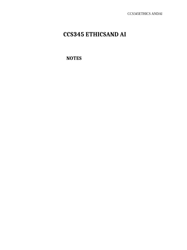 Ethics and Ai Notes | PDF | Artificial Intelligence | Intelligence (AI ...