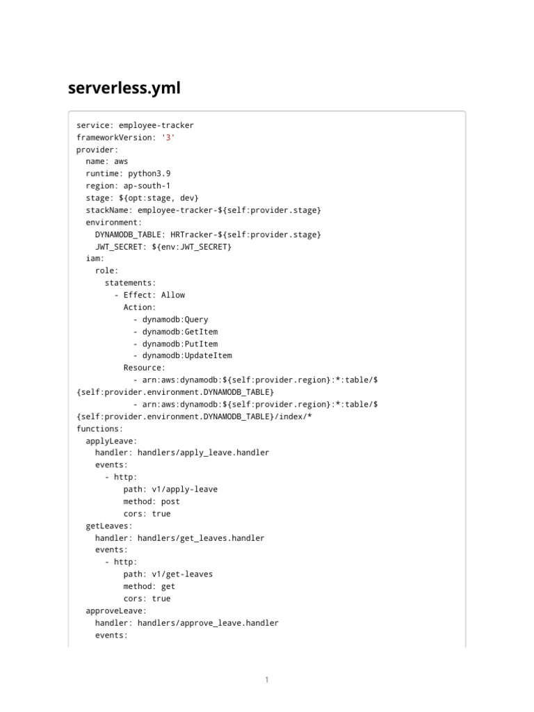 Employee Tracker Serverless Project | PDF | Computer Programming ...