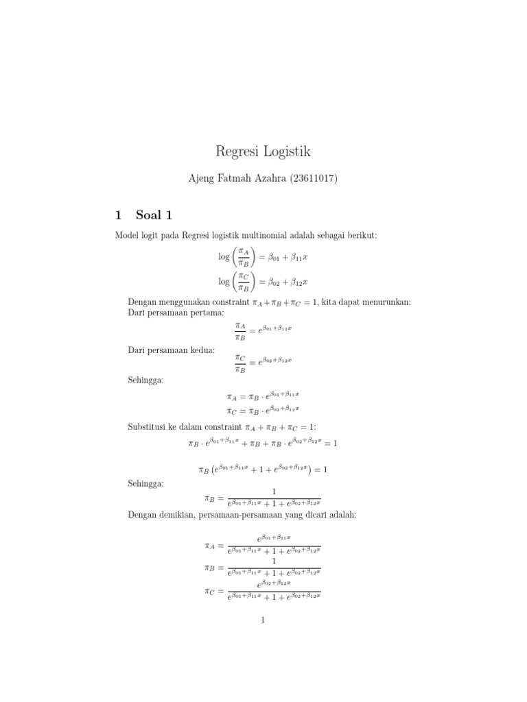 Logistic Regression | PDF