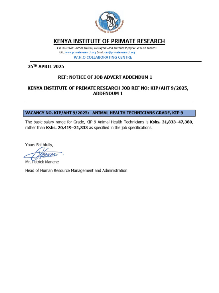 Addendum 1 2025 Job Adverts | PDF