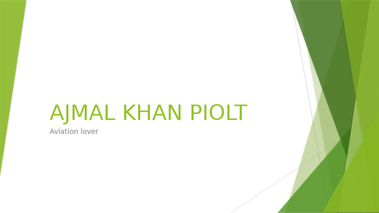 Ajmal Khan Piolt | PDF