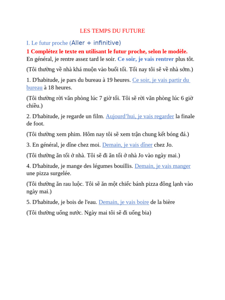 Les Temps Du Future | PDF