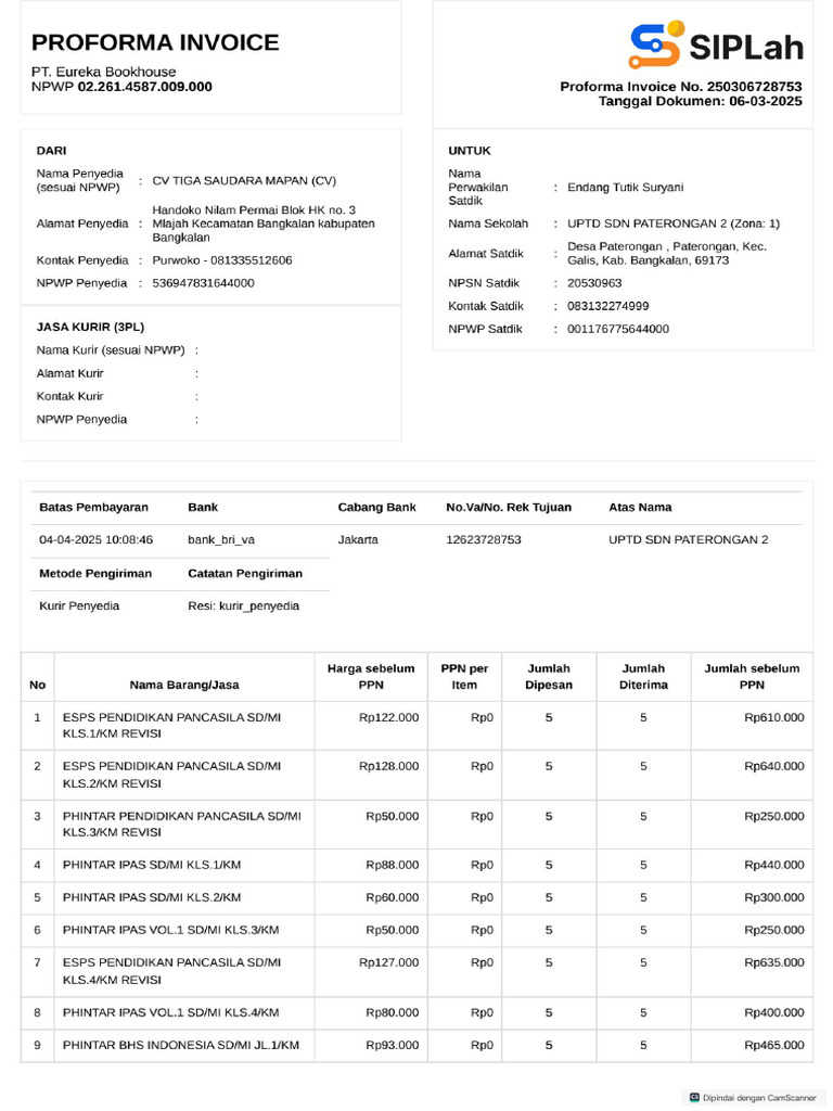 Proforma 728753 | PDF