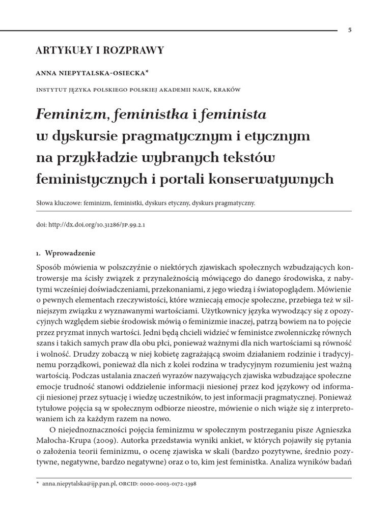 Feminizm Feministka Feminista | PDF