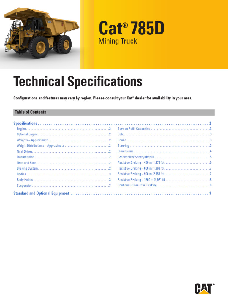 785D Aexq3740-02 | PDF | Horsepower | Truck