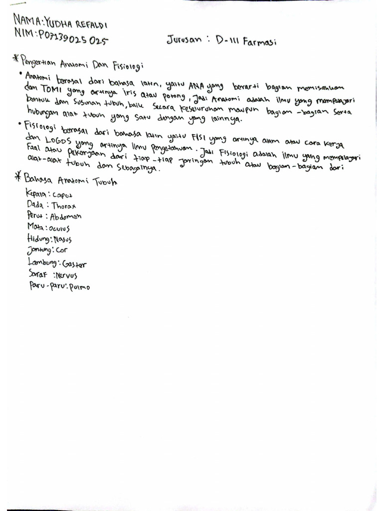 25 Yudha Refaldi Anatomi Fisiologi | PDF