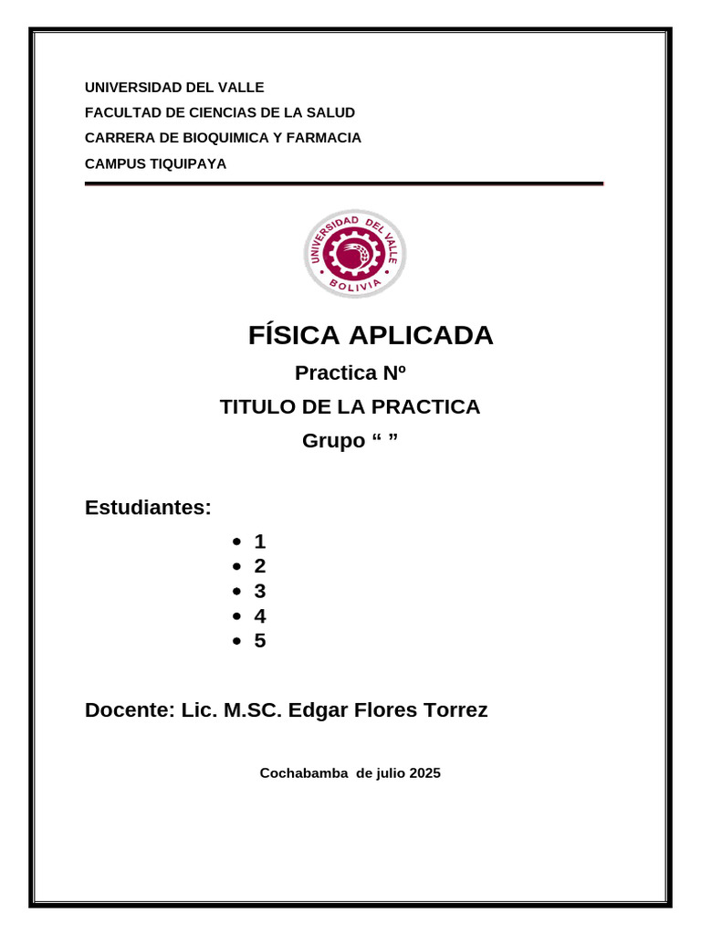 Esqueleto de Informe | PDF