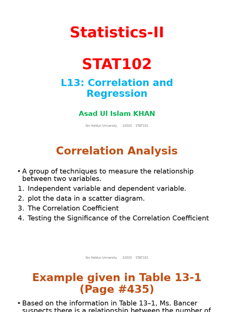 Correlation and Regression Analysis Guide | PDF | Regression Analysis ...