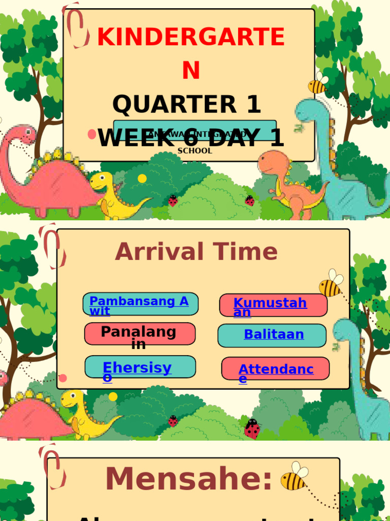 Week 6 PPT Kinder | PDF