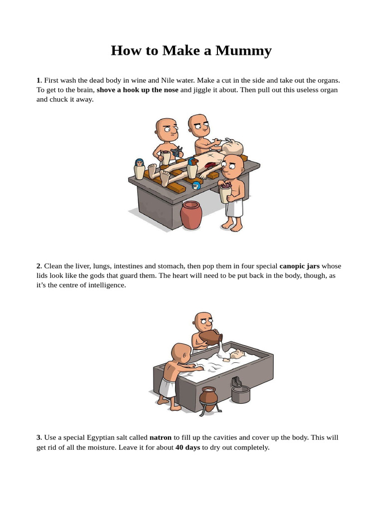 Step-by-Step Mummy Creation Guide | PDF