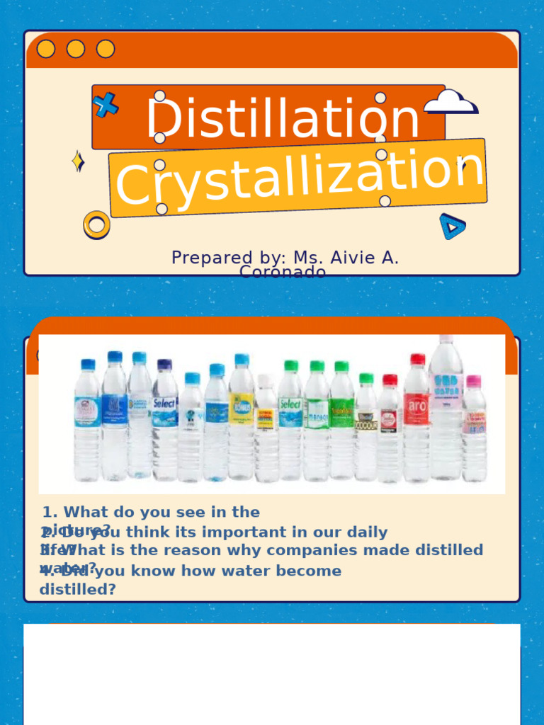 Distillation and Crystallization | PDF