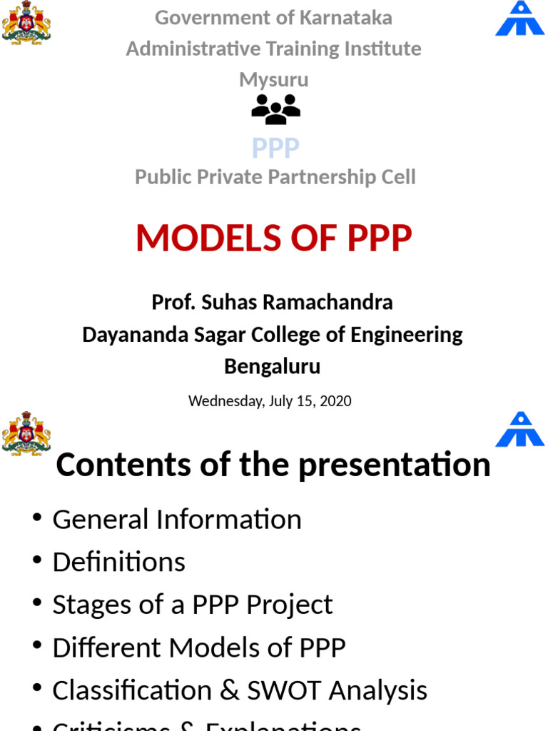 Understanding PPP Models in India | PDF | Public–Private Partnership ...