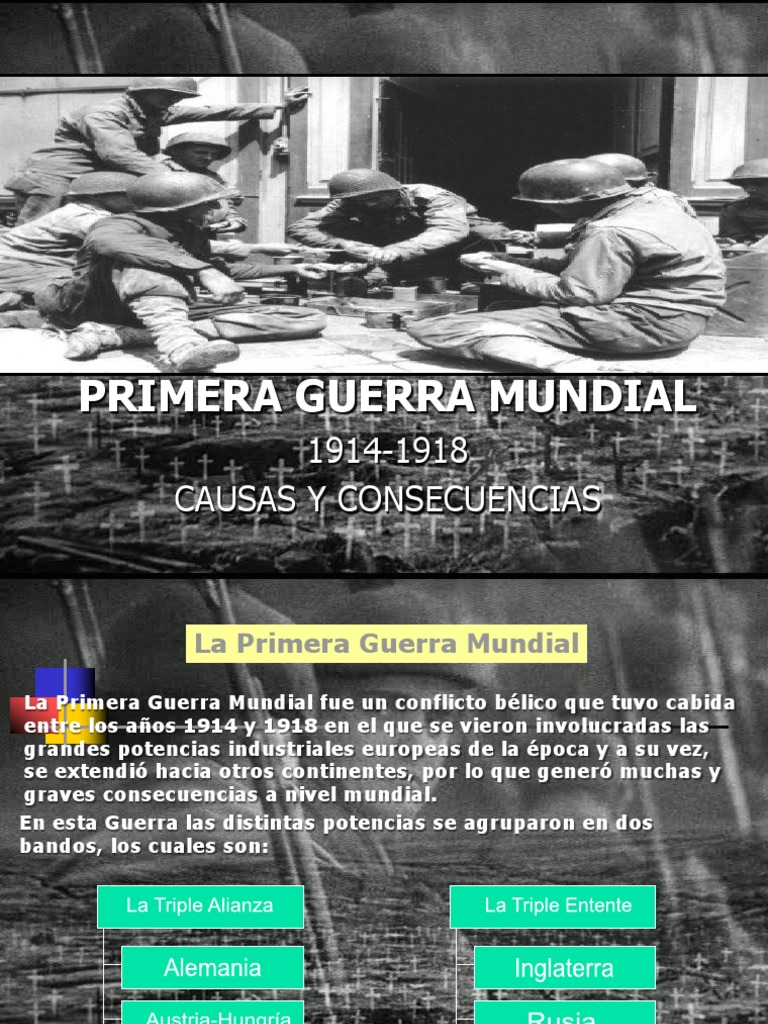 Causas y Consecuencias de la WWI | PDF | Primera Guerra Mundial ...