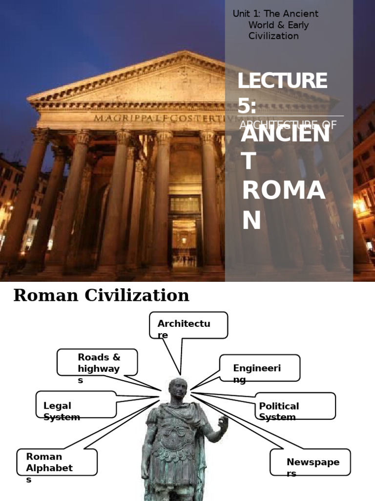 Lecture 5 - Ancient Roman Architecture (Updated) | PDF | Ancient Rome ...